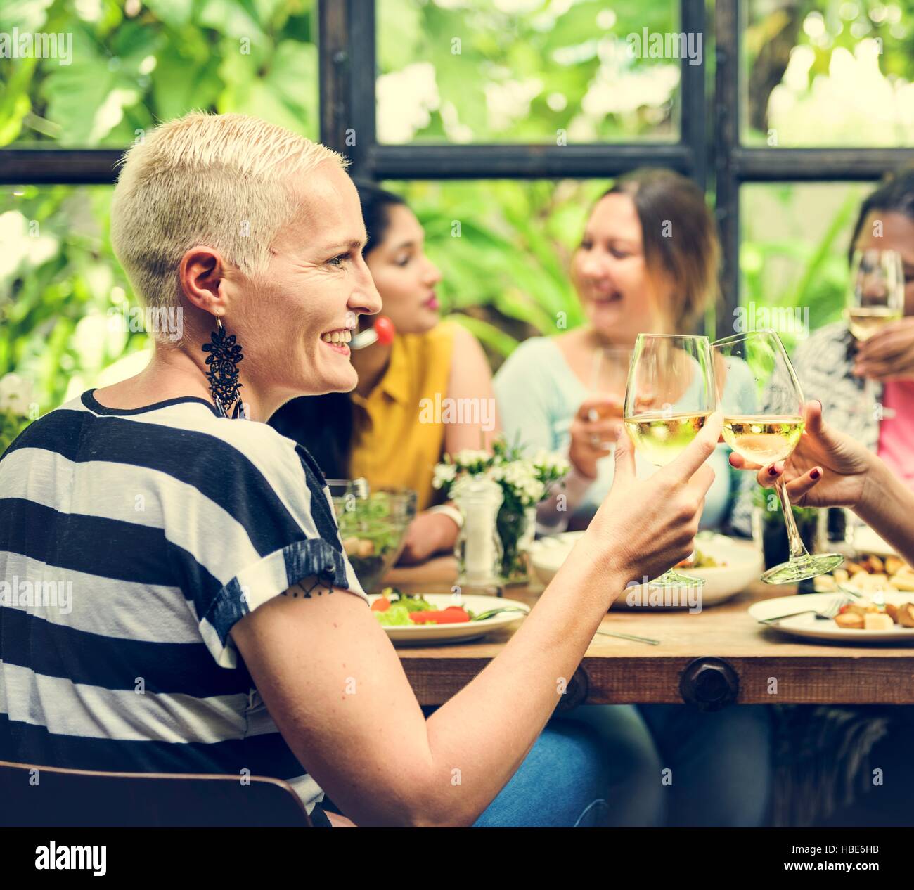 Women Communication Dinner Together Concept Stock Photo - Alamy