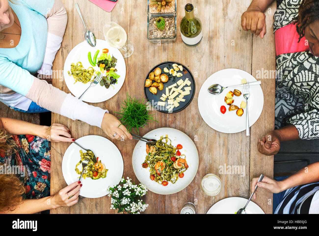 Women Communication Dinner Together Concept Stock Photo - Alamy