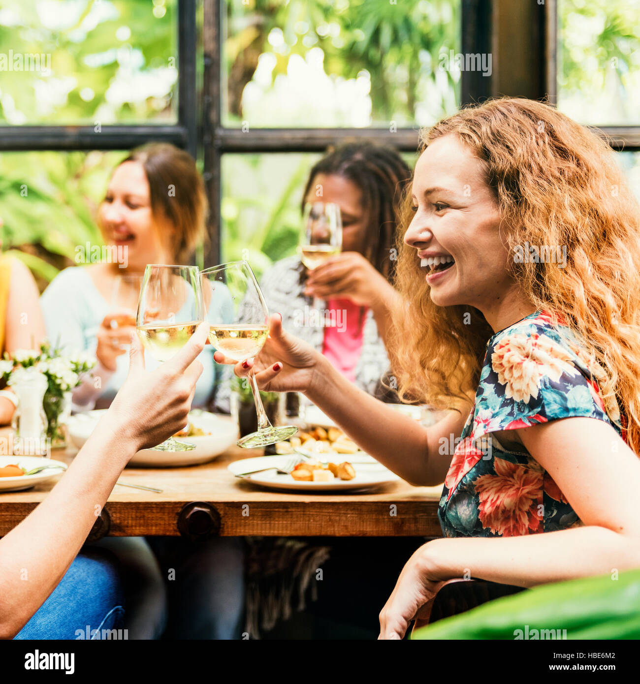 Women Communication Dinner Together Concept Stock Photo - Alamy