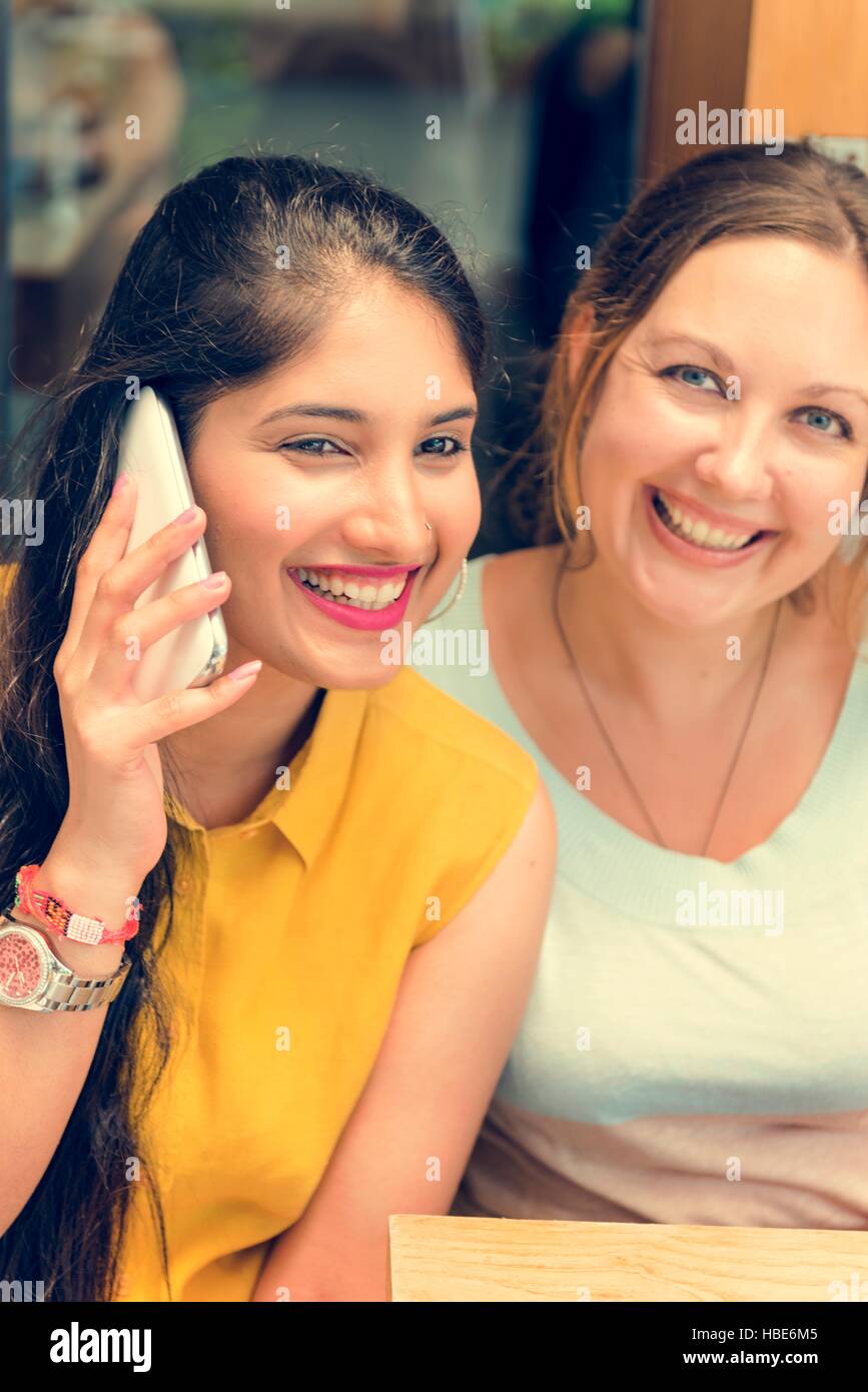 Women Using Digital Device Concept Stock Photo - Alamy