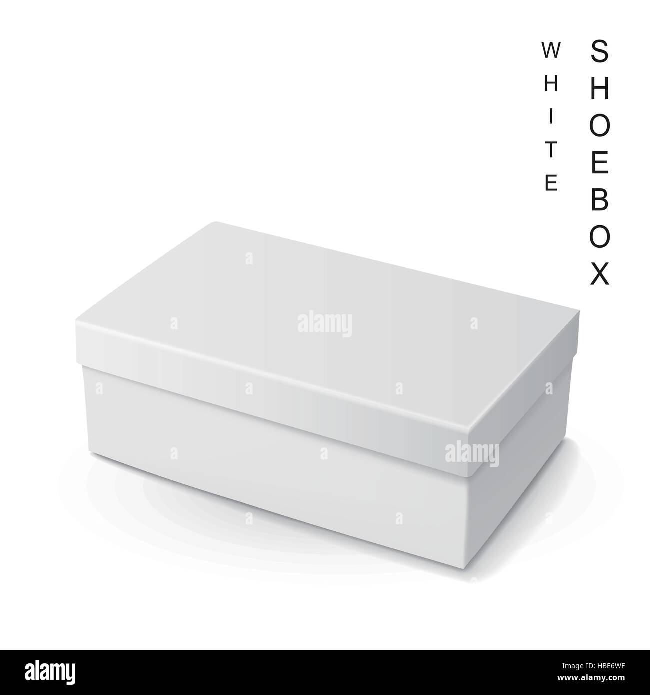 white shoe box isolated on white background Stock Vector Image & Art ...