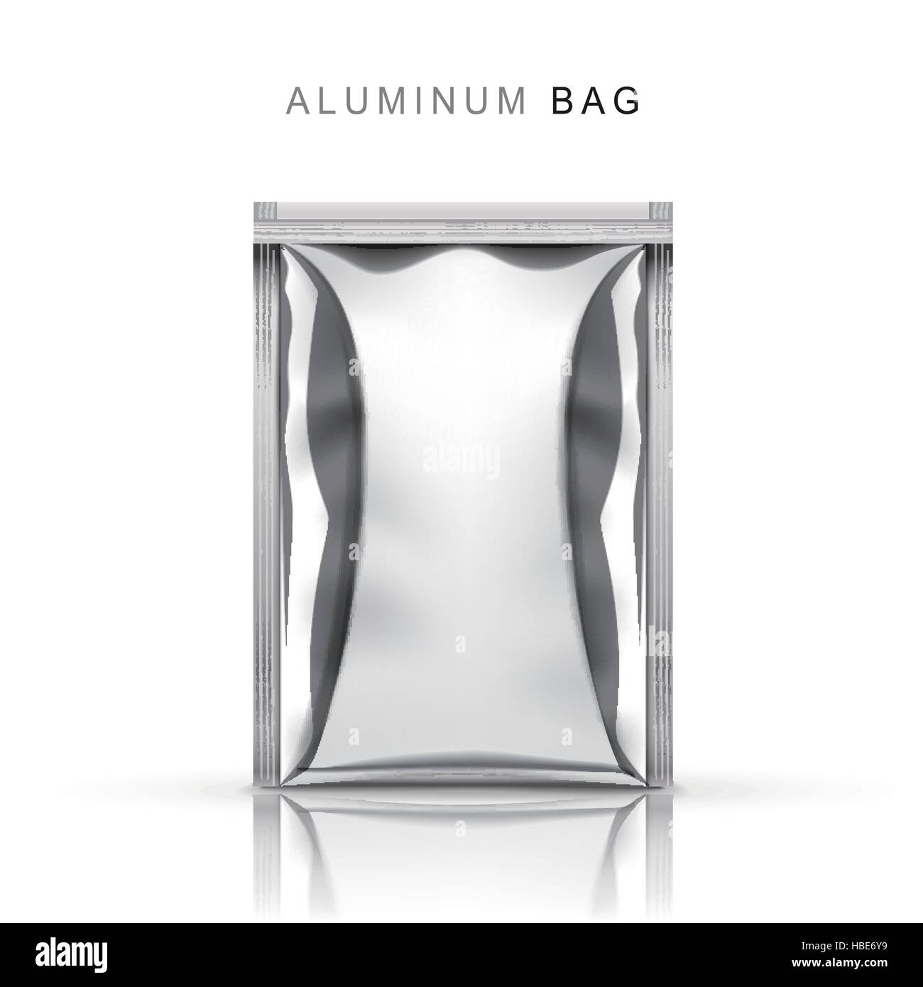 aluminum bag template isolated on white background Stock Vector Image ...