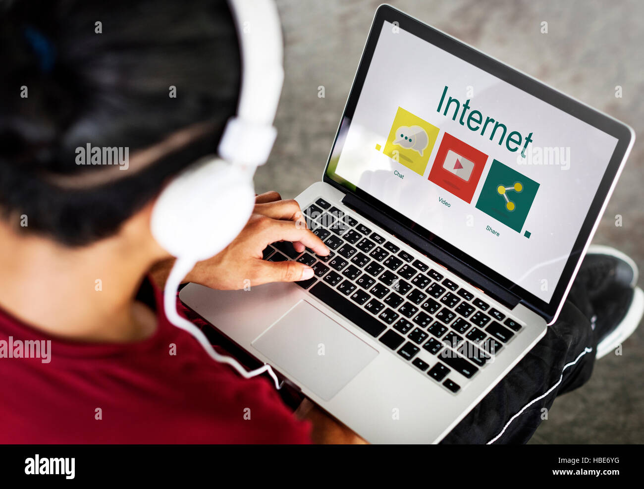Internet Social Network Connection Concept Stock Photo - Alamy