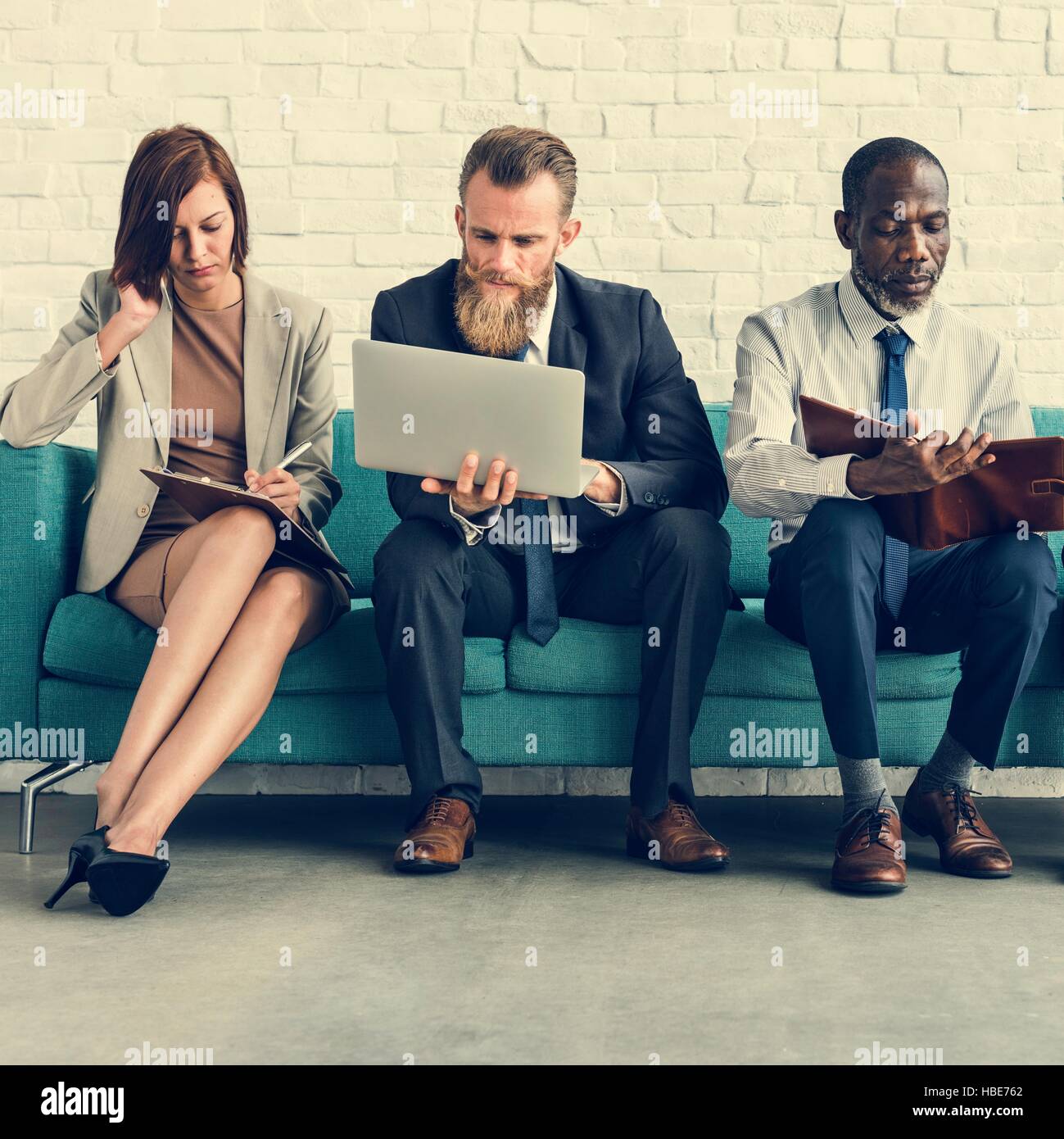 Business People Sitting Sofa Couch Unity Concept Stock Photo - Alamy