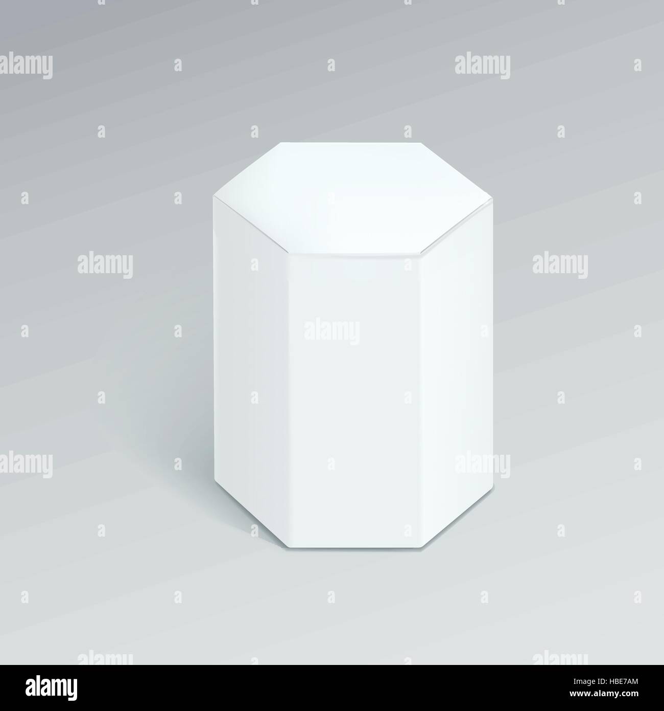 hexagonal modern box isolated over grey background Stock Vector Image ...