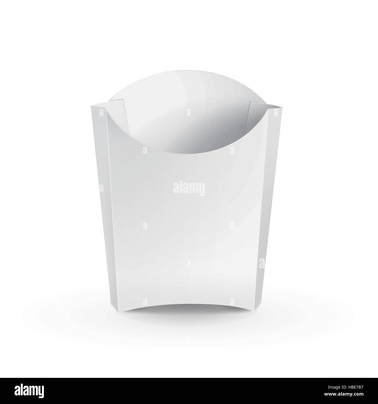 blank package container for french fries isolated over white background ...