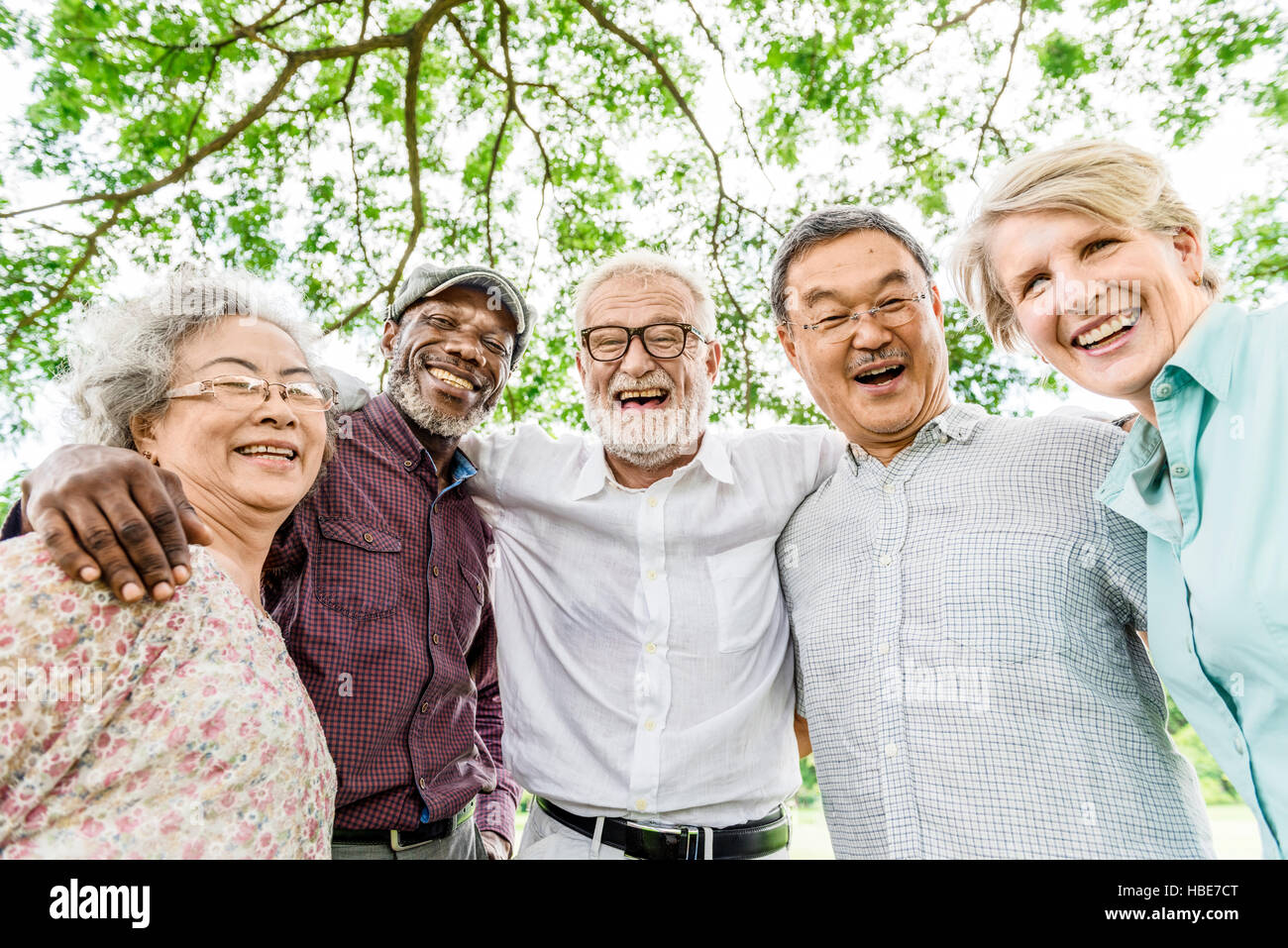 Group of Senior Retirement Friends Happiness Concept Stock Photo - Alamy