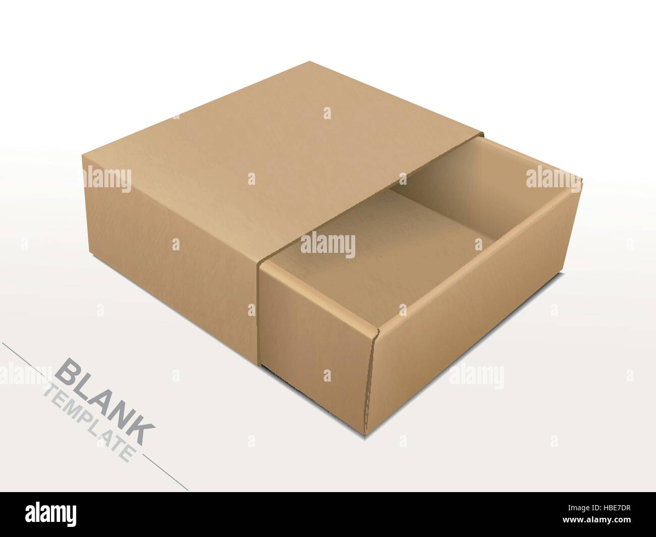 opened cardboard box isolated on white background Stock Vector Image ...