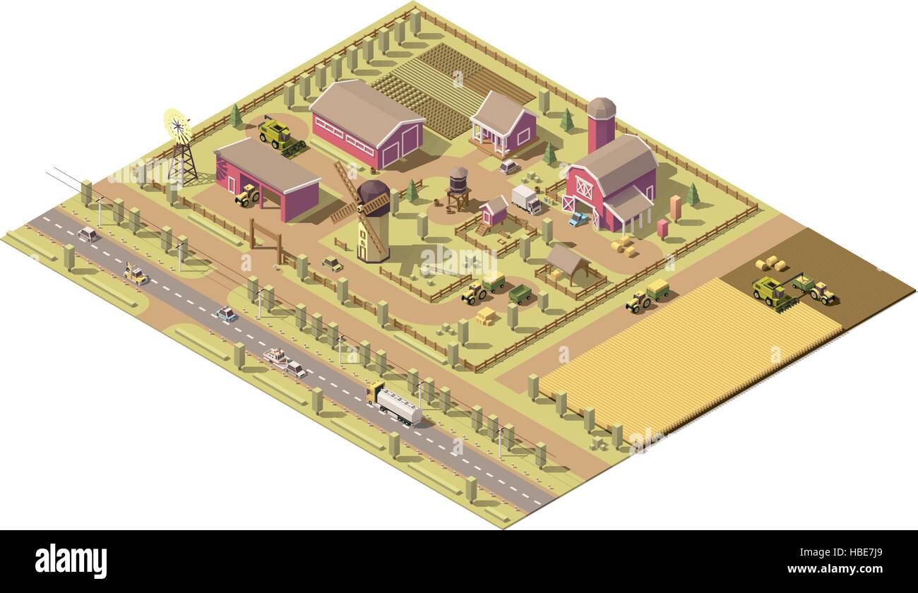 Farm equipment icon isometric Cut Out Stock Images & Pictures - Alamy