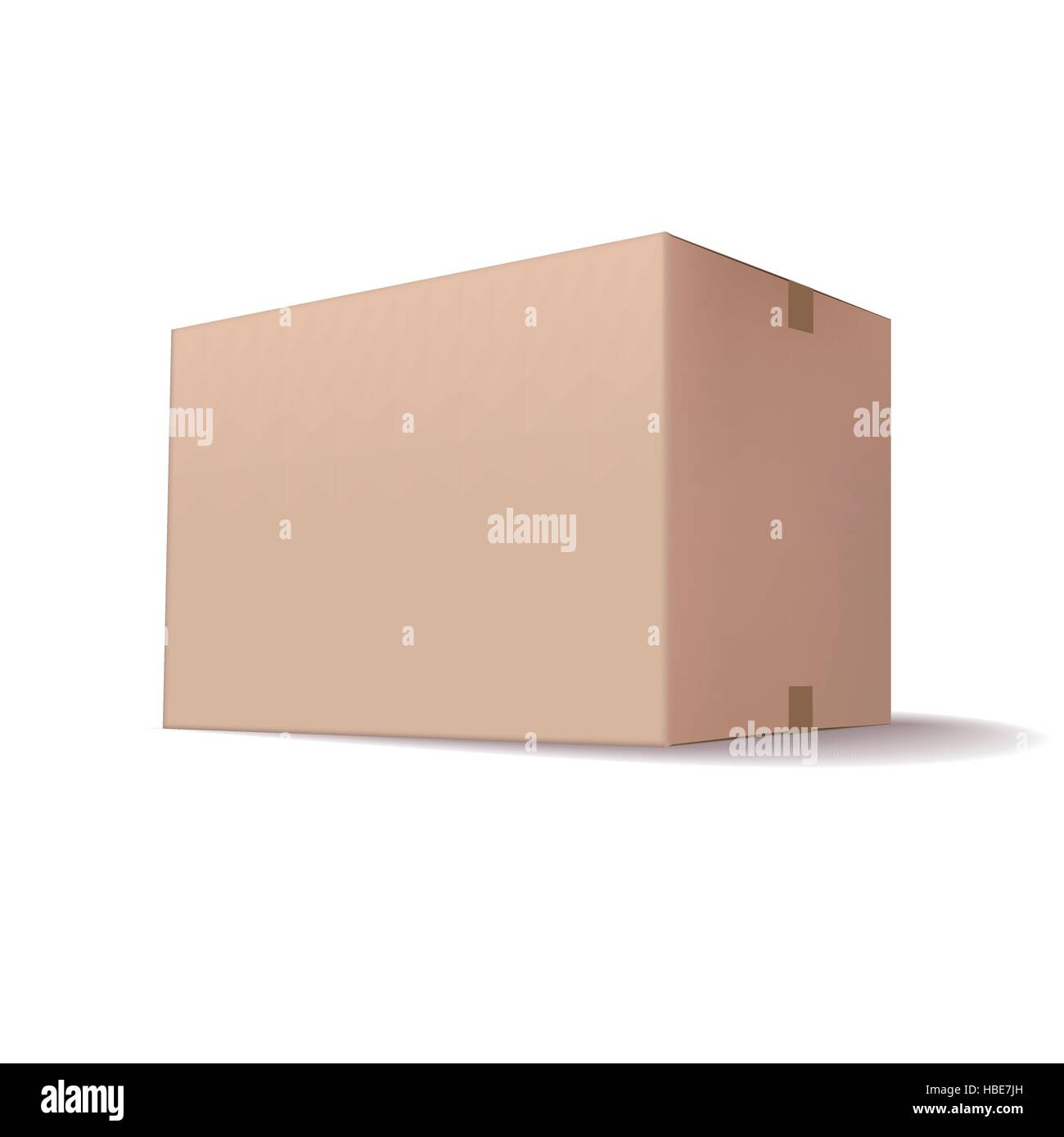 closed cardboard box isolated on white background Stock Vector Image ...