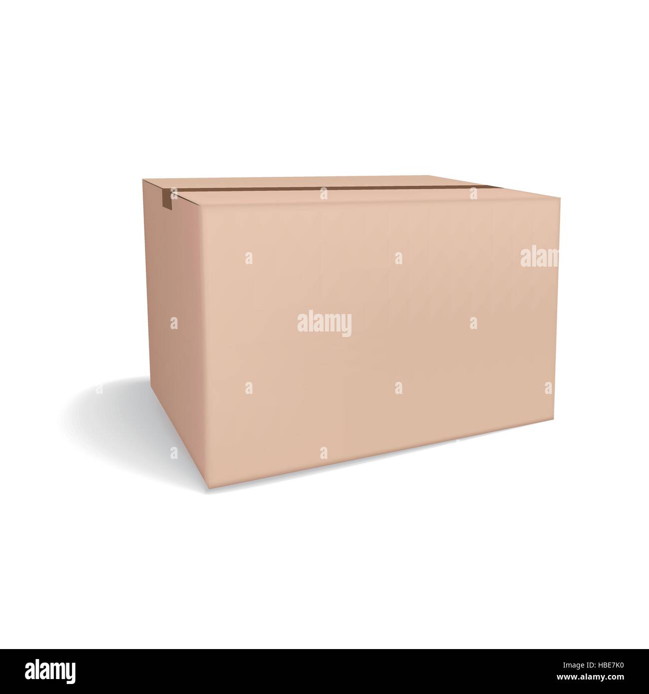 closed cardboard box isolated on white background Stock Vector Image ...