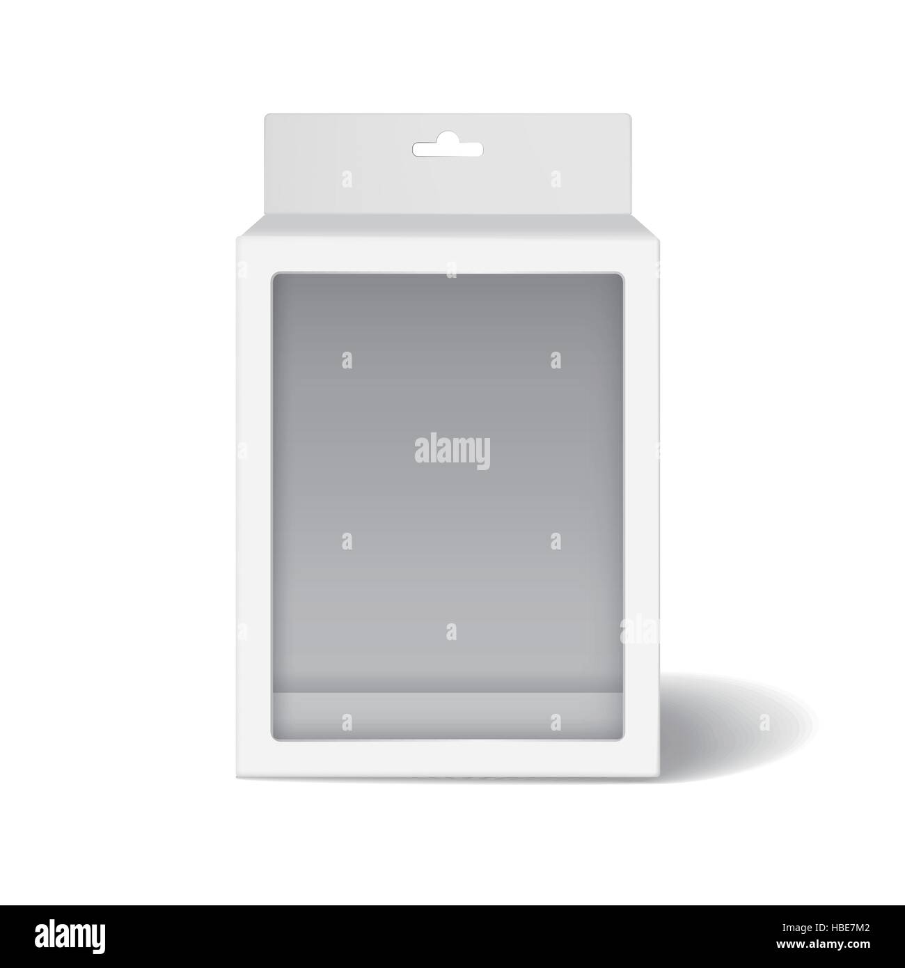 package box with transparent plastic window isolated on white Stock ...