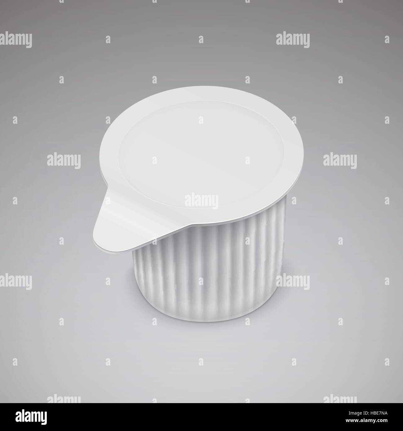 close-up look at coffee creamer over grey background Stock Vector Image ...