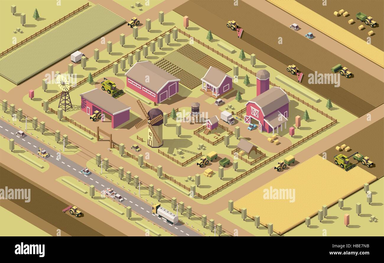 Farm equipment icon isometric hi-res stock photography and images - Alamy