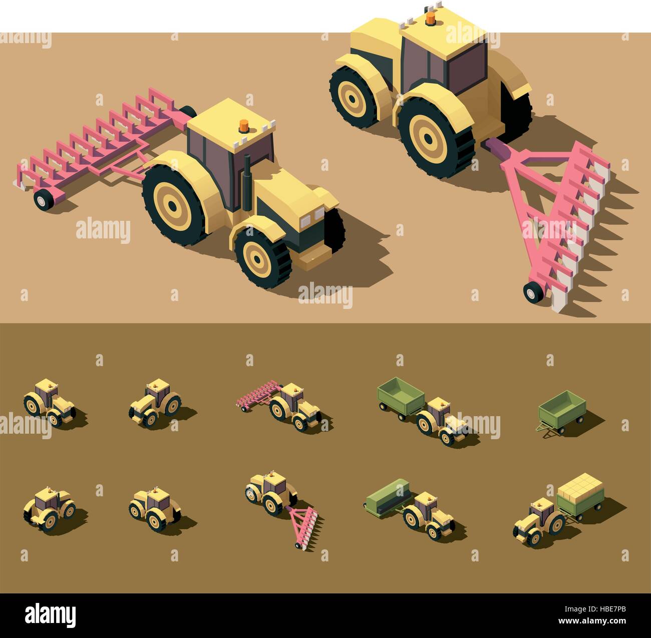 Miniature tractor Stock Vector Images - Alamy