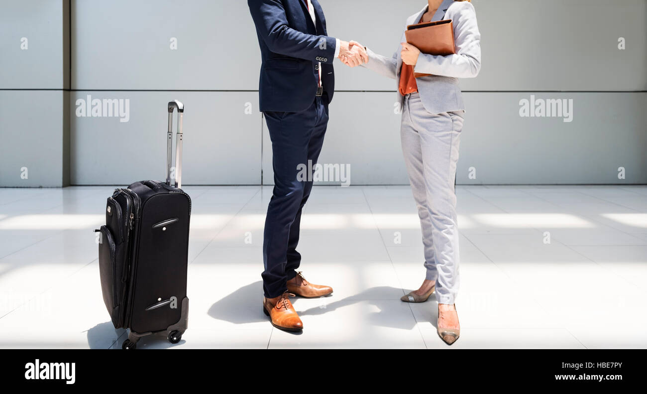 Handshake Greeting Corporate Business Travel People Concept Stock Photo ...