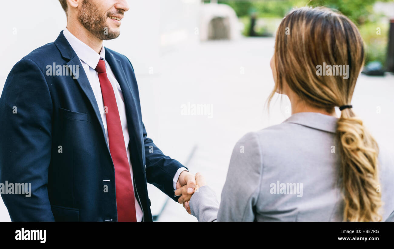 Handshake Greeting Corporate Business People Concept Stock Photo - Alamy
