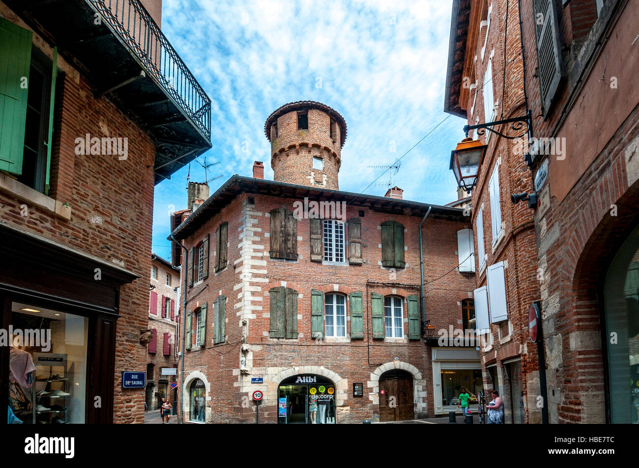 Street in the ancient Albi, Tarn, Occitanie, France, Europe Stock Photo ...