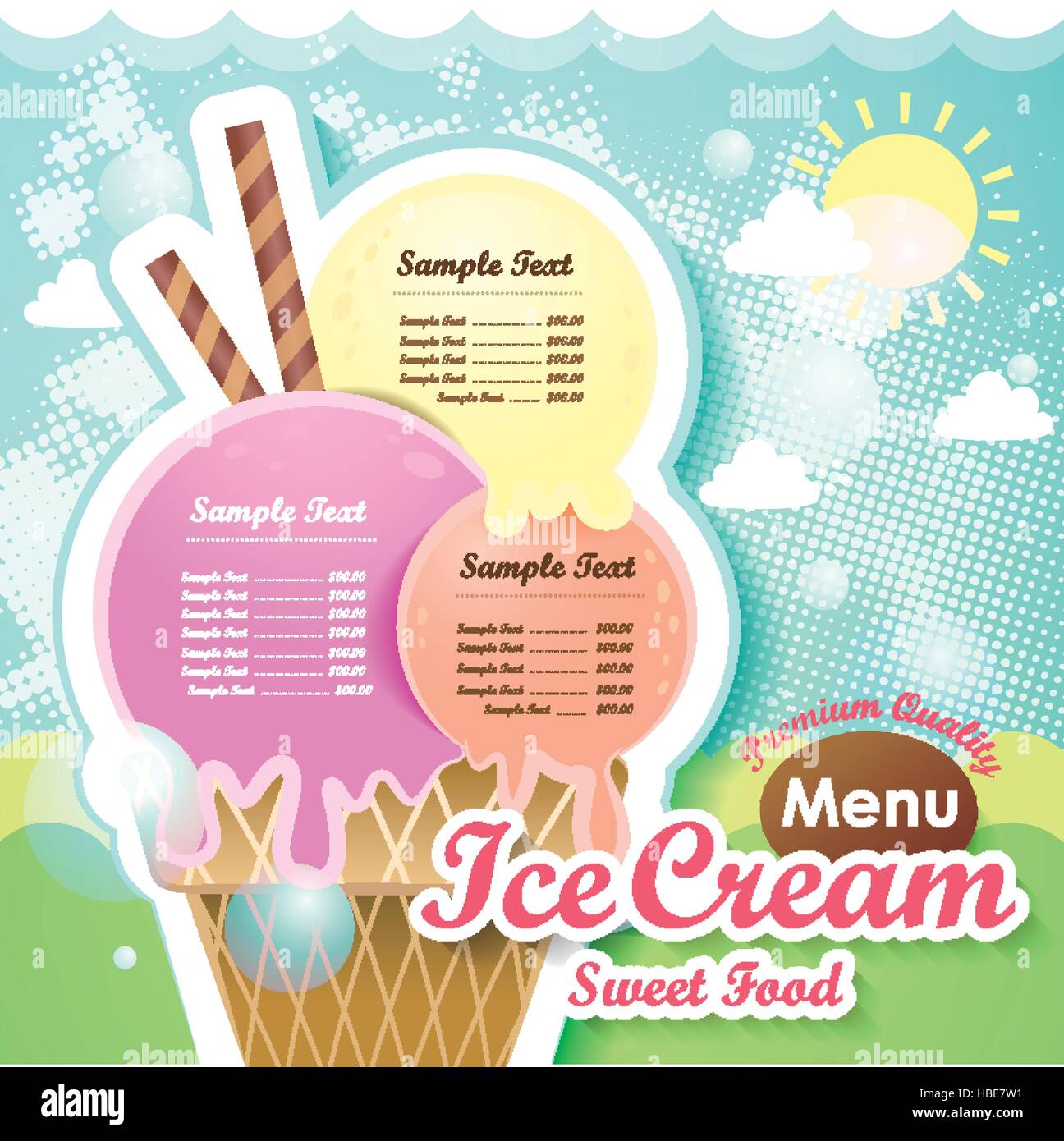 Ice Cream Menu Design
