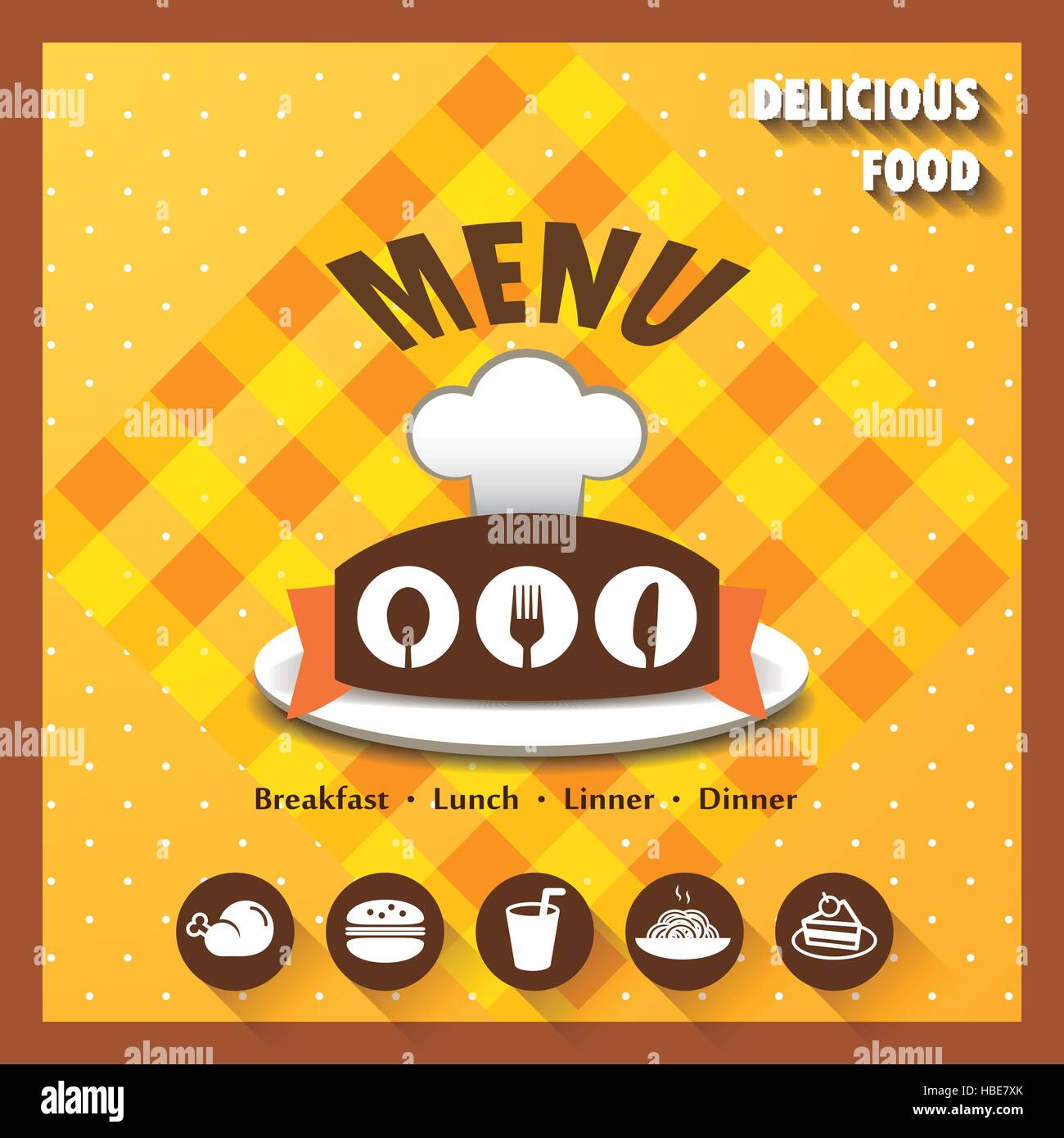vector restaurant menu brochure cover design template Stock Vector ...