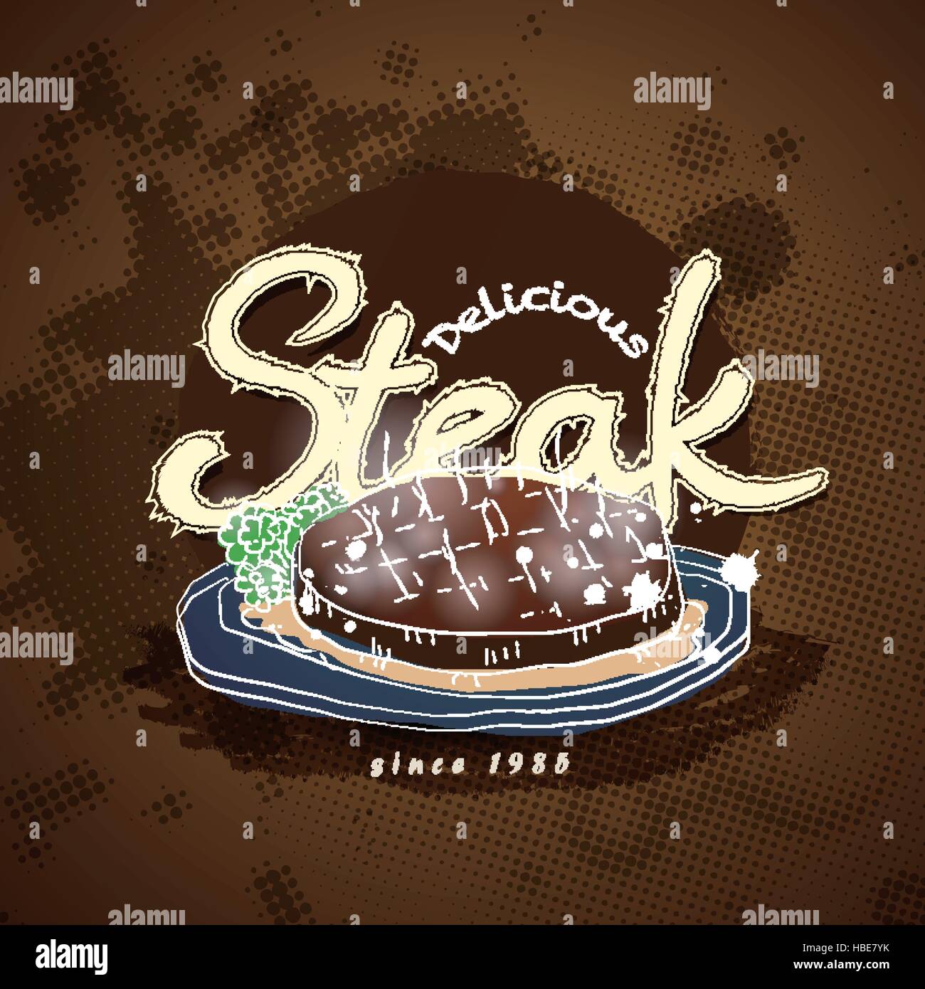 vector steakhouse menu brochure cover design template Stock Vector ...