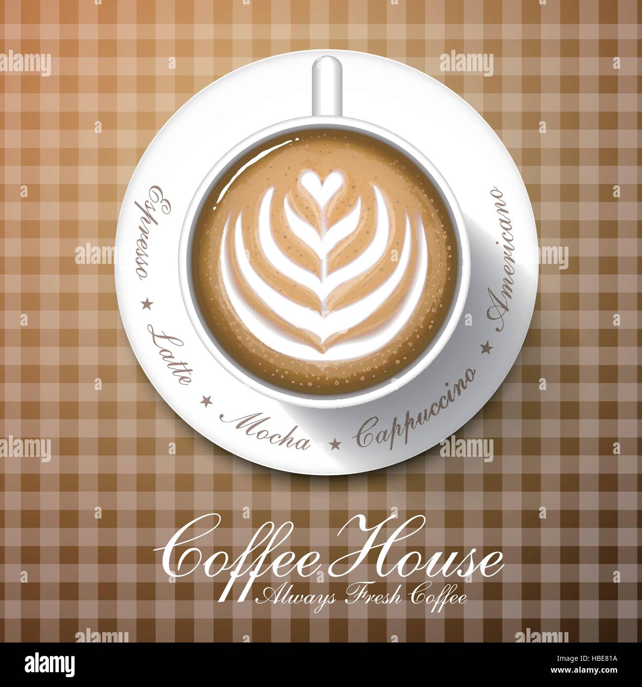 vector coffee shop menu brochure cover design template Stock Vector ...