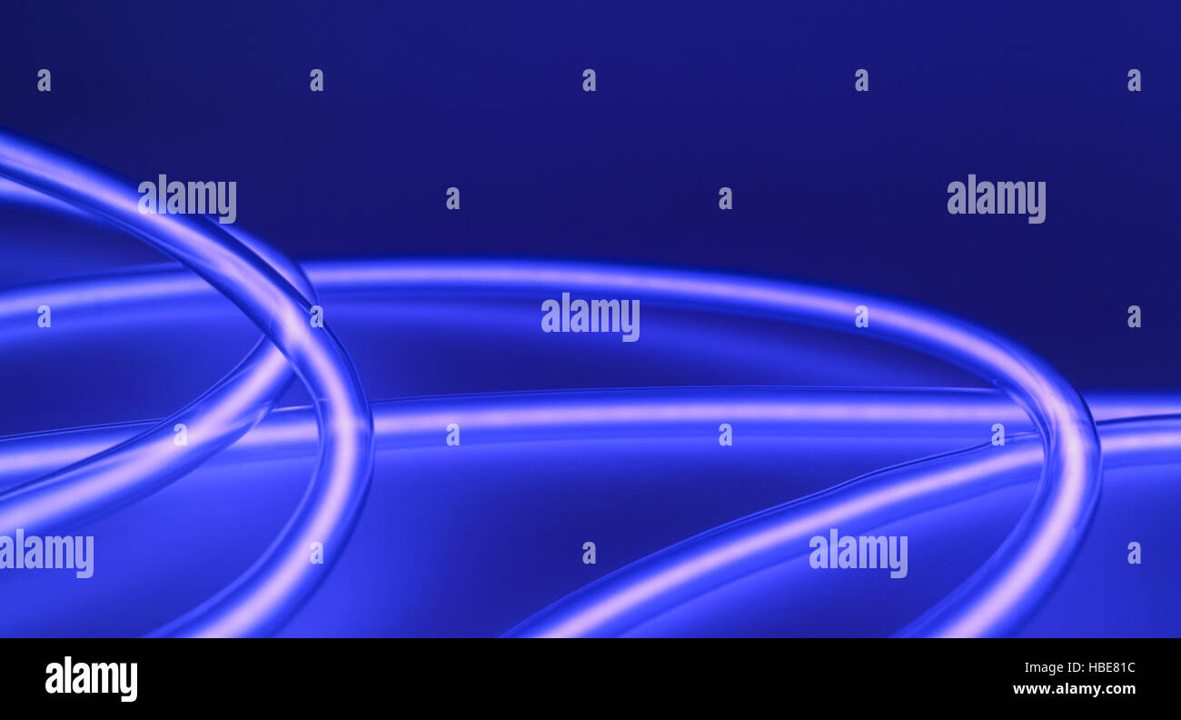 Blue nightclub neon glass tube lights Stock Photo - Alamy