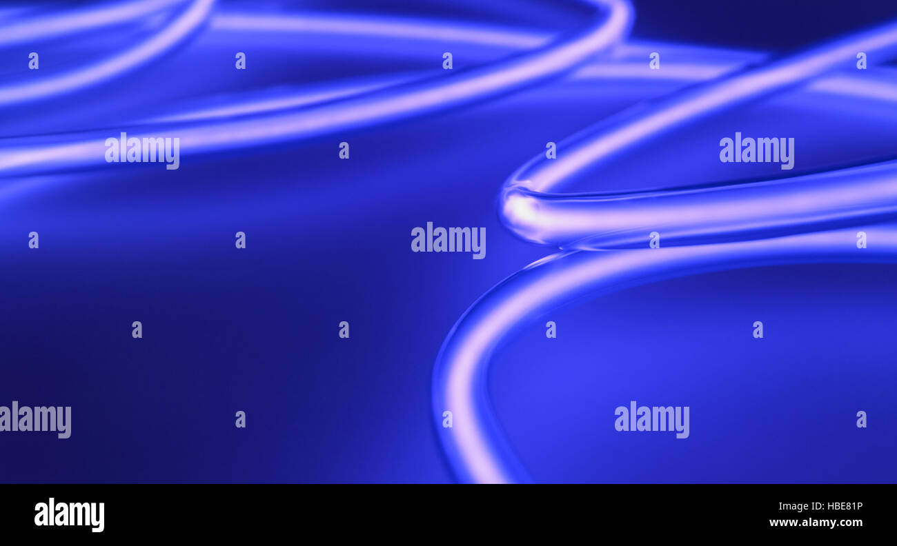 Abstract lighting blue neon lights indoor Stock Photo - Alamy
