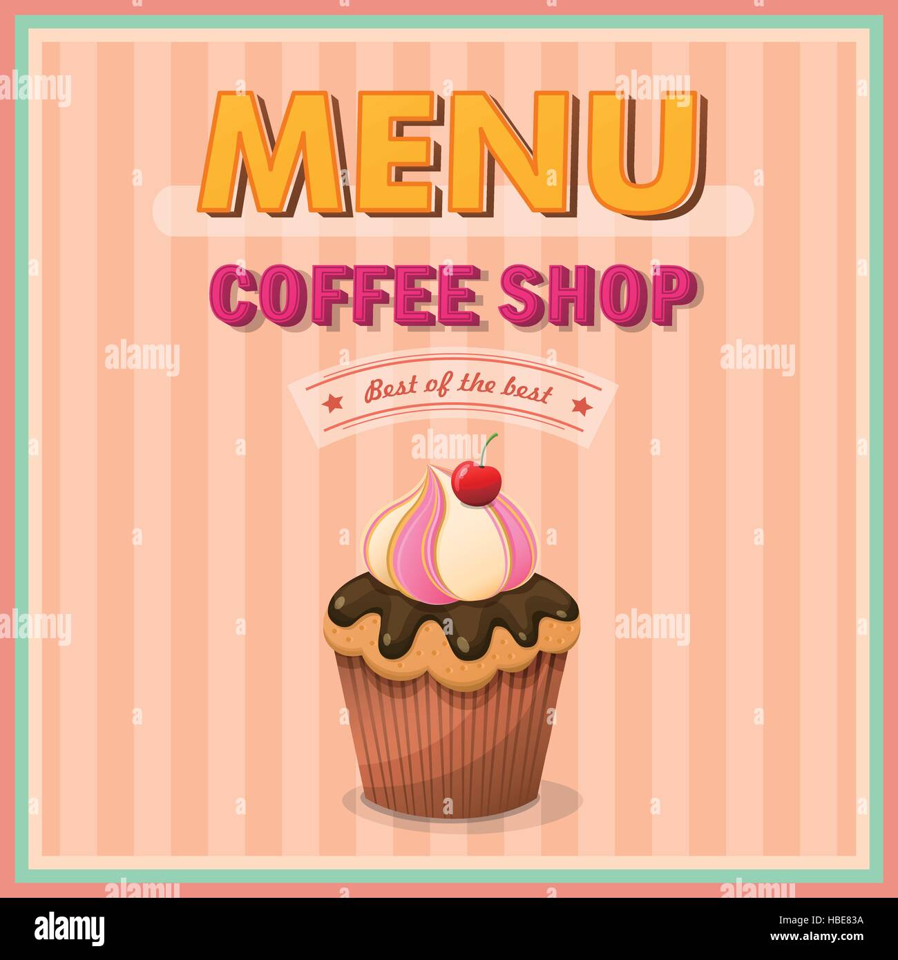 restaurant ice cream menu cover vector design template Stock Vector ...