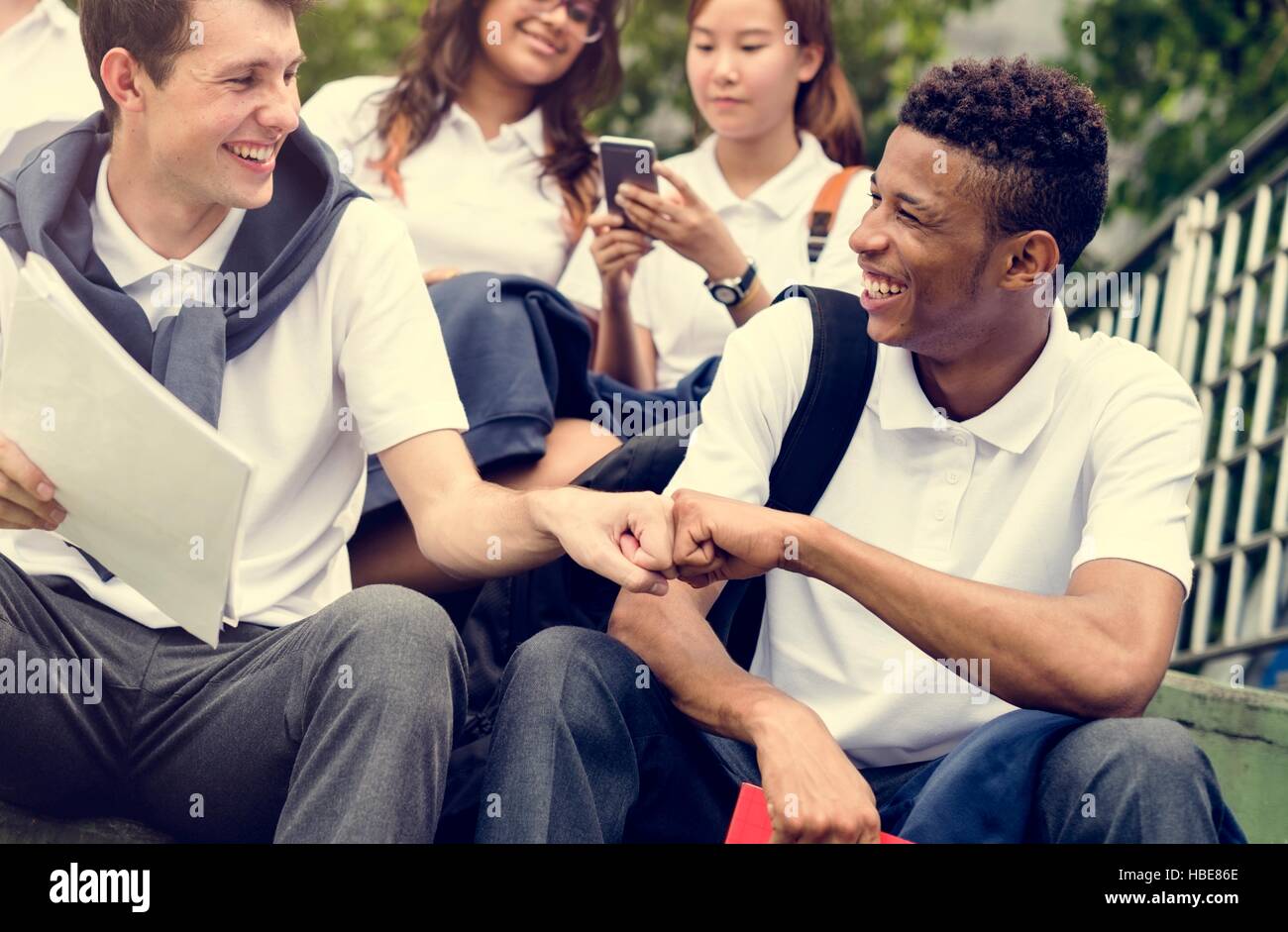 Friend Student Happiness College Diverse Concept Stock Photo - Alamy