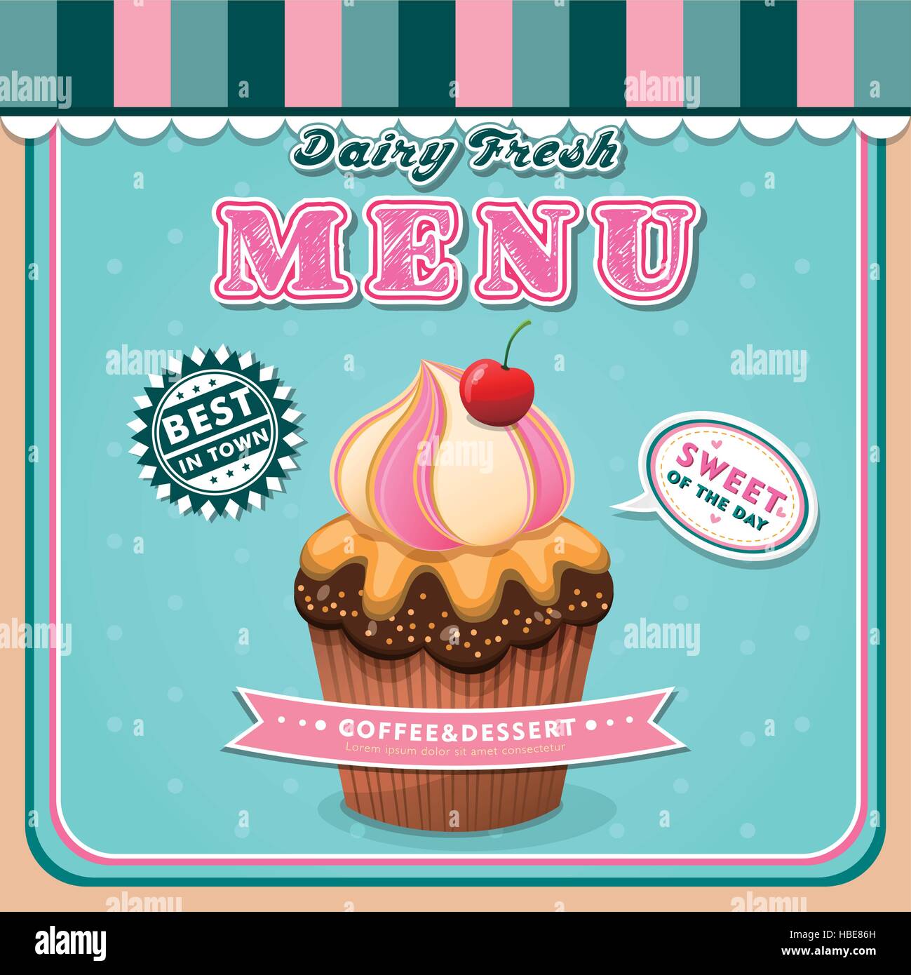 Restaurant Ice Cream Menu Cover Vector Design Template Stock Vector Image And Art Alamy