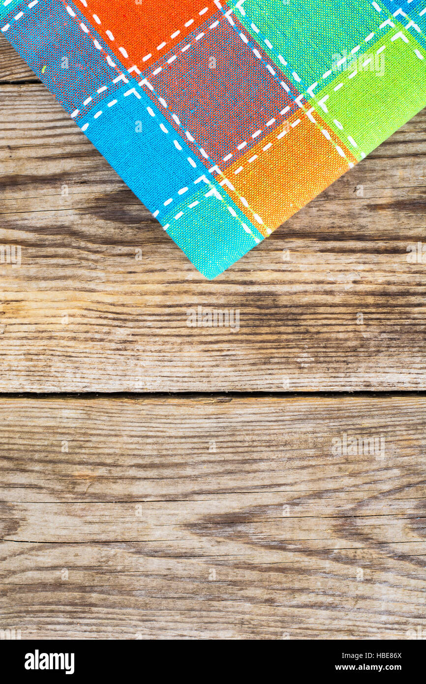 Napkins for table on background of old boards Stock Photo - Alamy
