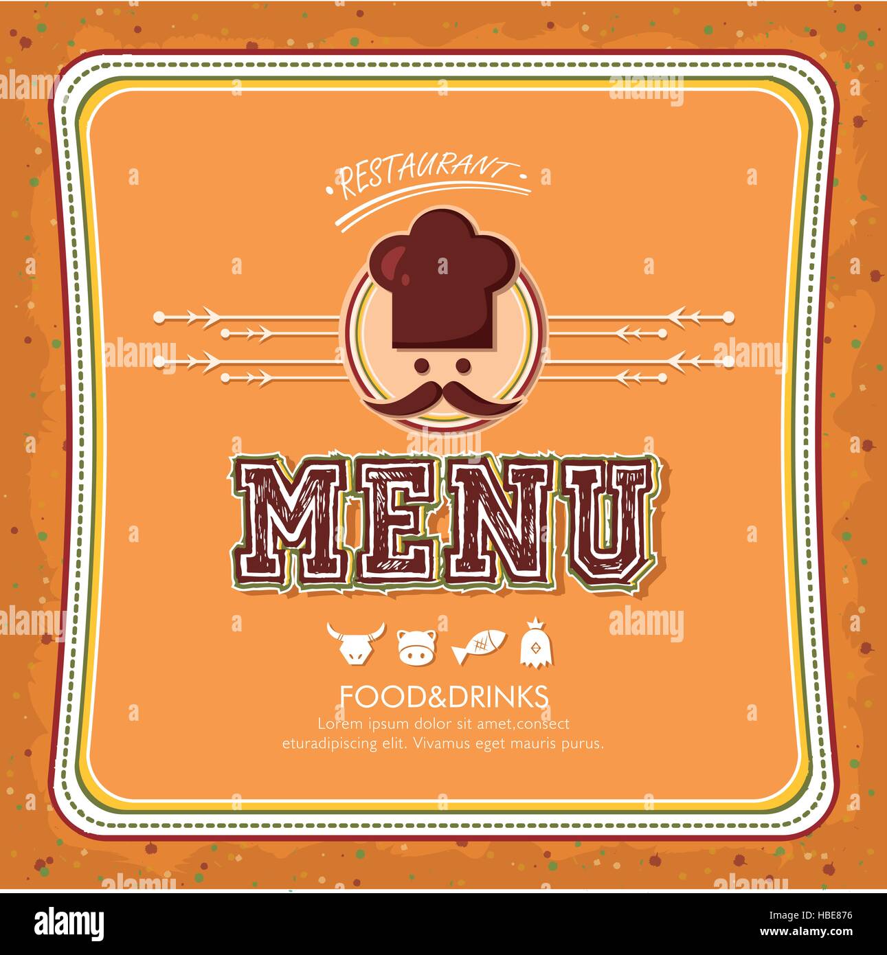 vector restaurant menu brochure cover design template Stock Vector ...