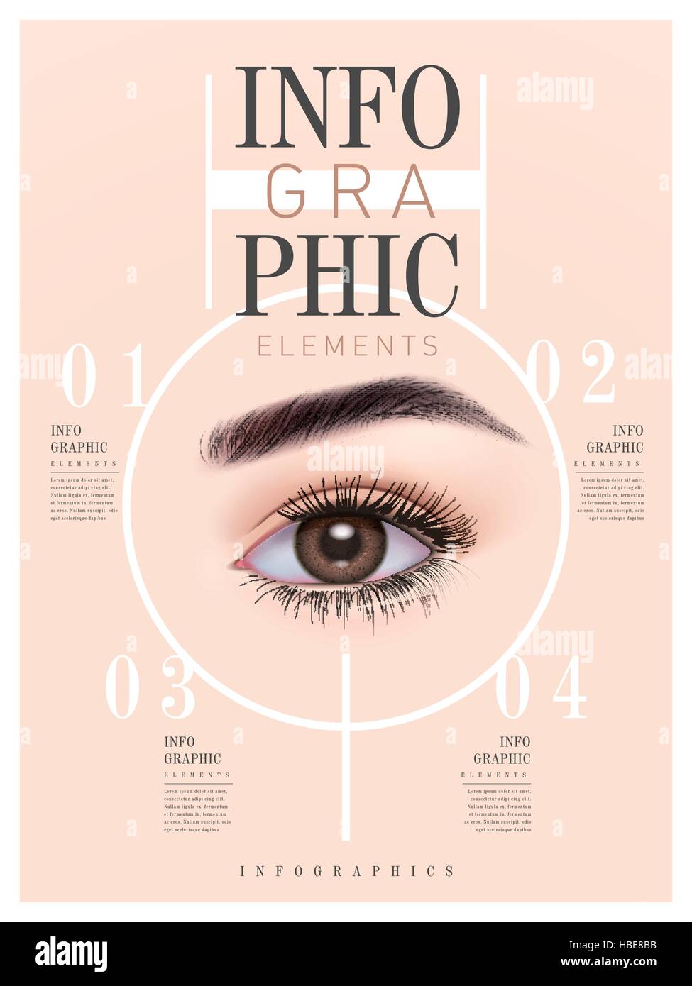 Infographic template design human eye hi-res stock photography and ...