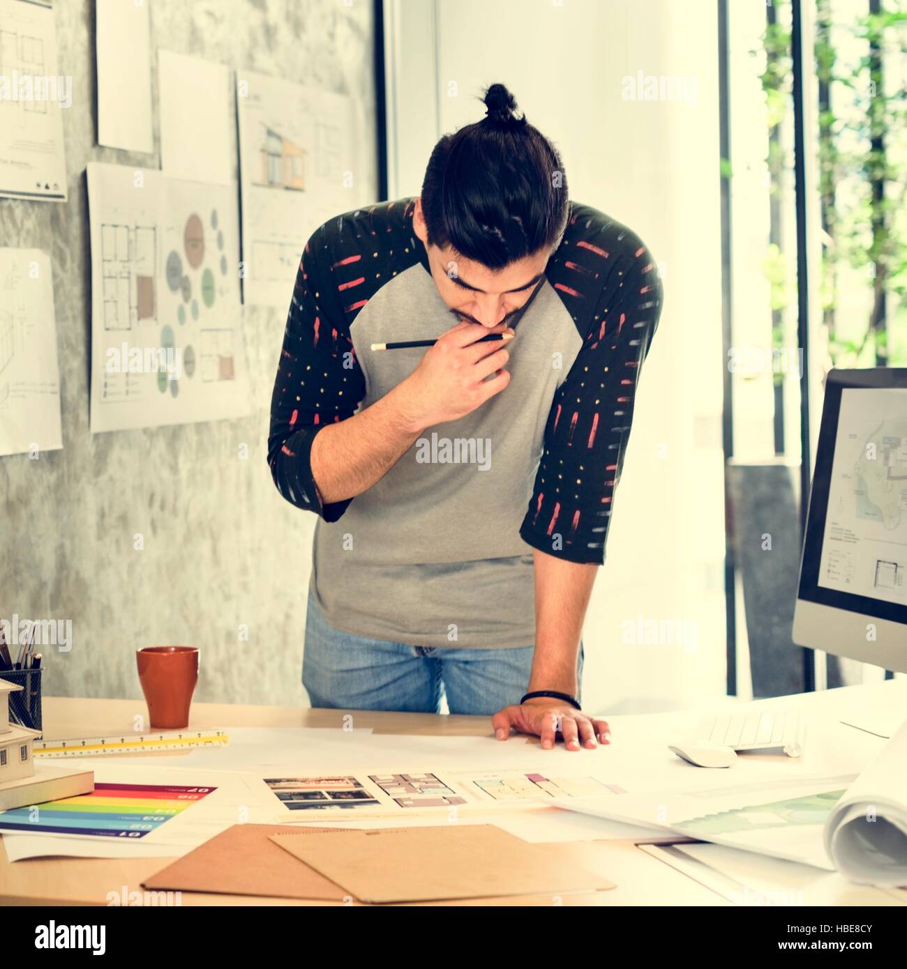 Design Studio Architect Creative Occupation Blueprint Concept Stock ...