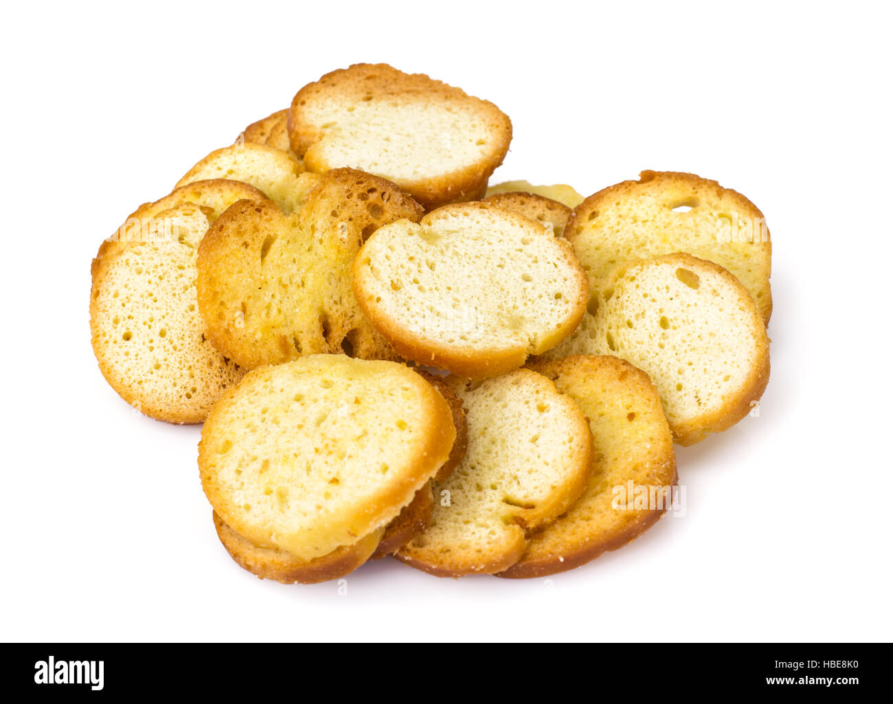Crispy fried slices of bread Stock Photo - Alamy