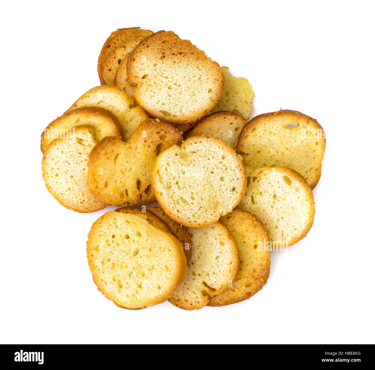 Crispy fried slices of bread Stock Photo - Alamy