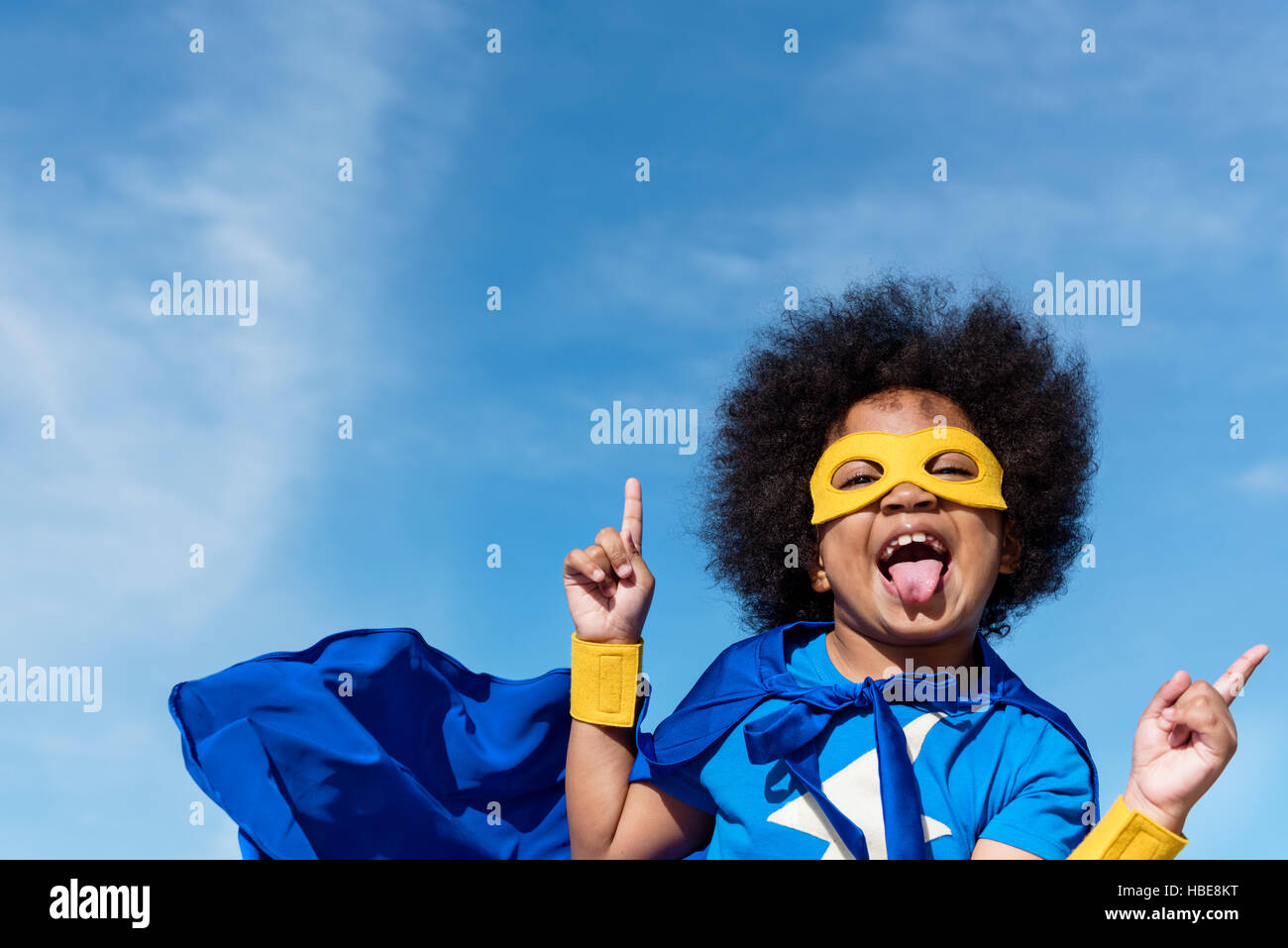 Little Boy Super Hero Concept Stock Photo - Alamy