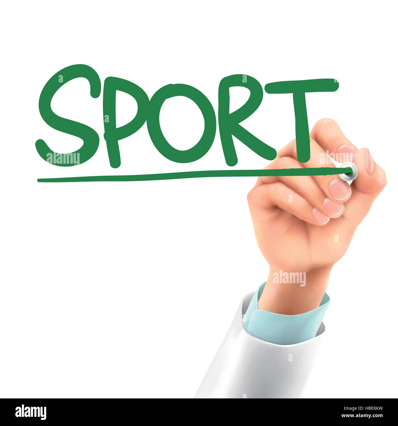 doctor writing sport word in the air Stock Vector Image & Art - Alamy