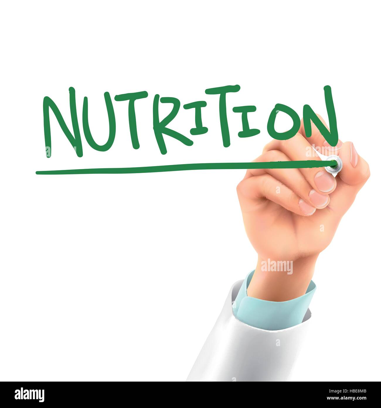 doctor writing nutrition word in the air Stock Vector Image & Art - Alamy