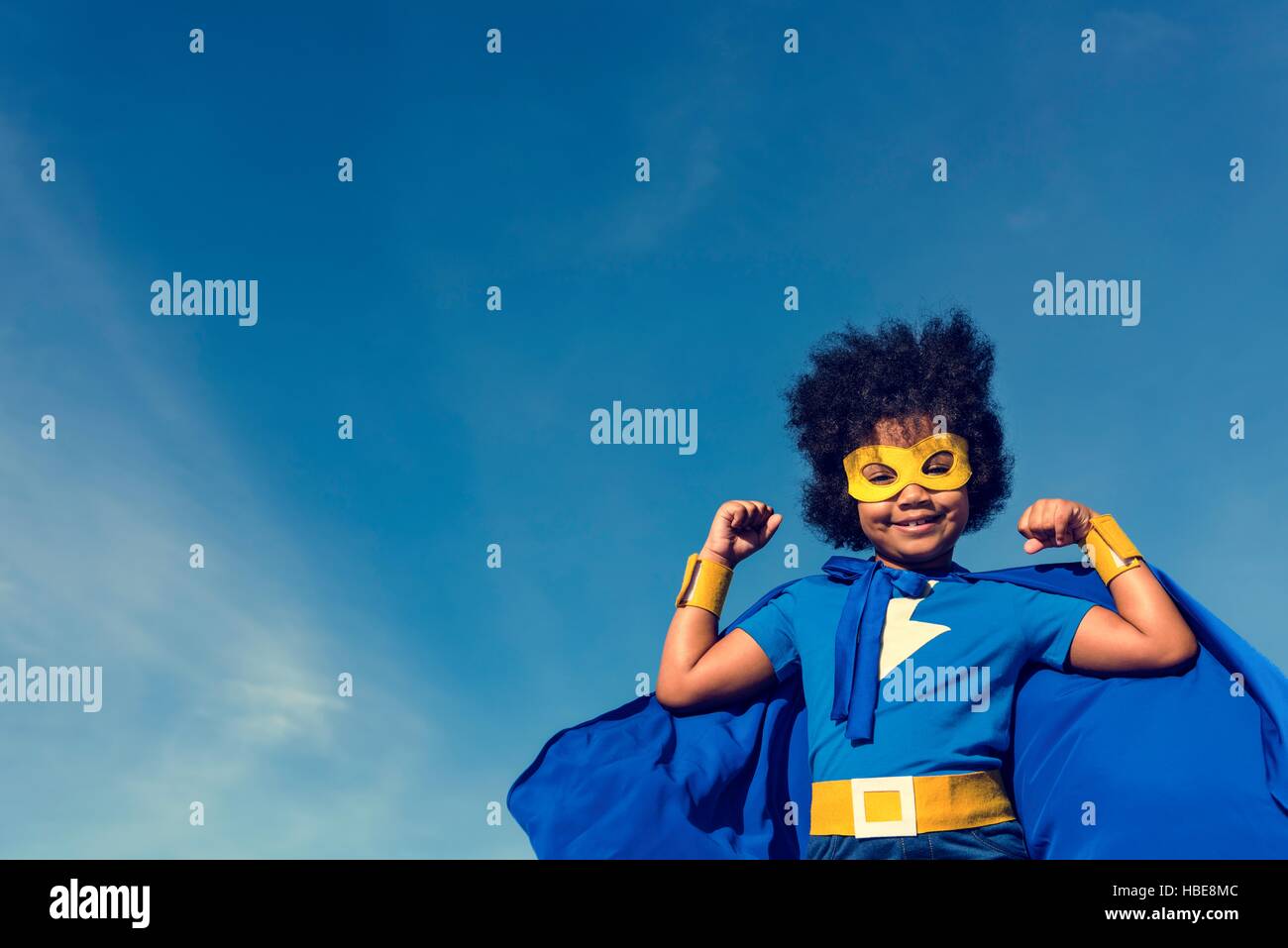 Little Boy Super Hero Concept Stock Photo - Alamy