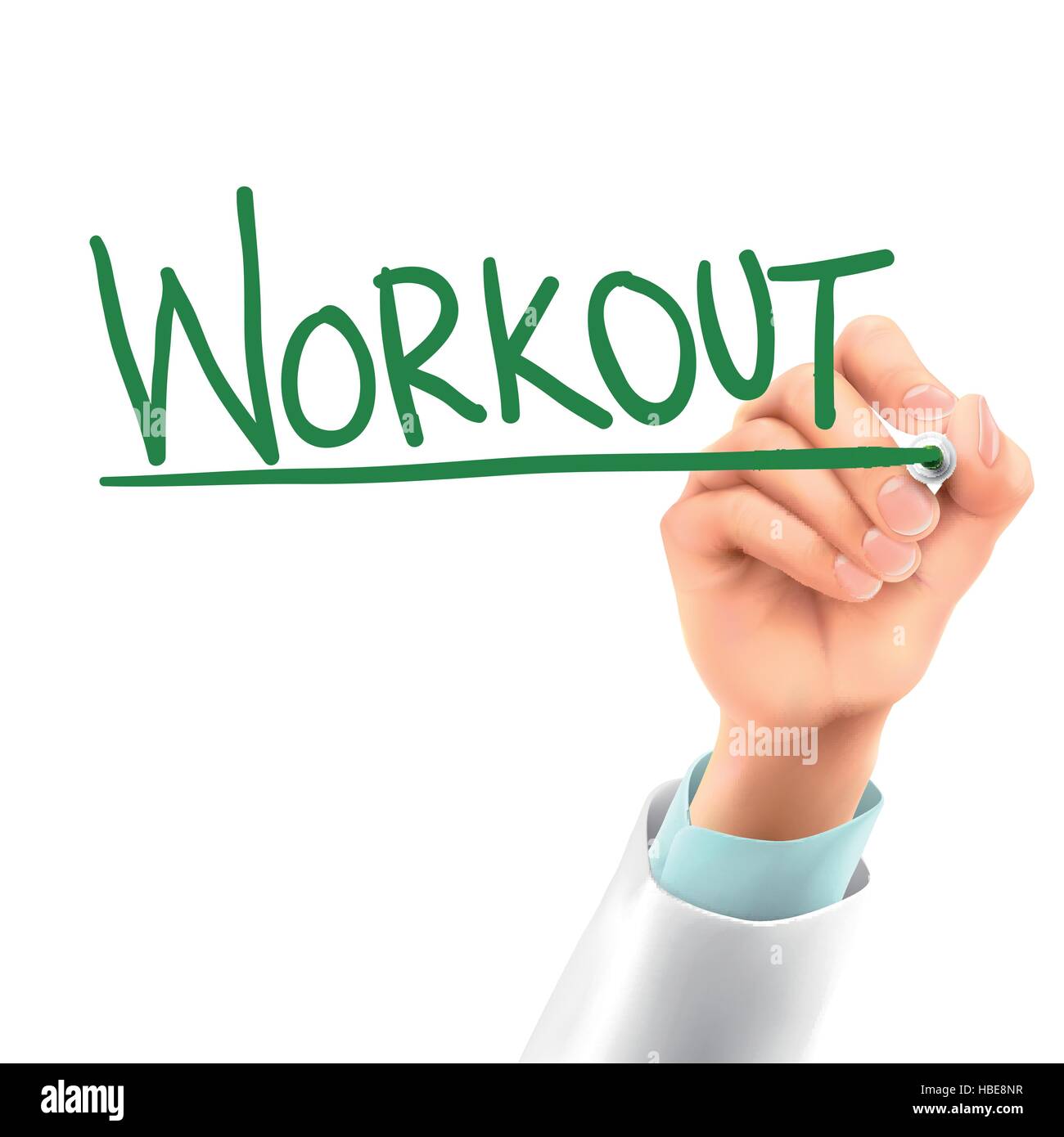 doctor writing workout word in the air Stock Vector Image & Art - Alamy