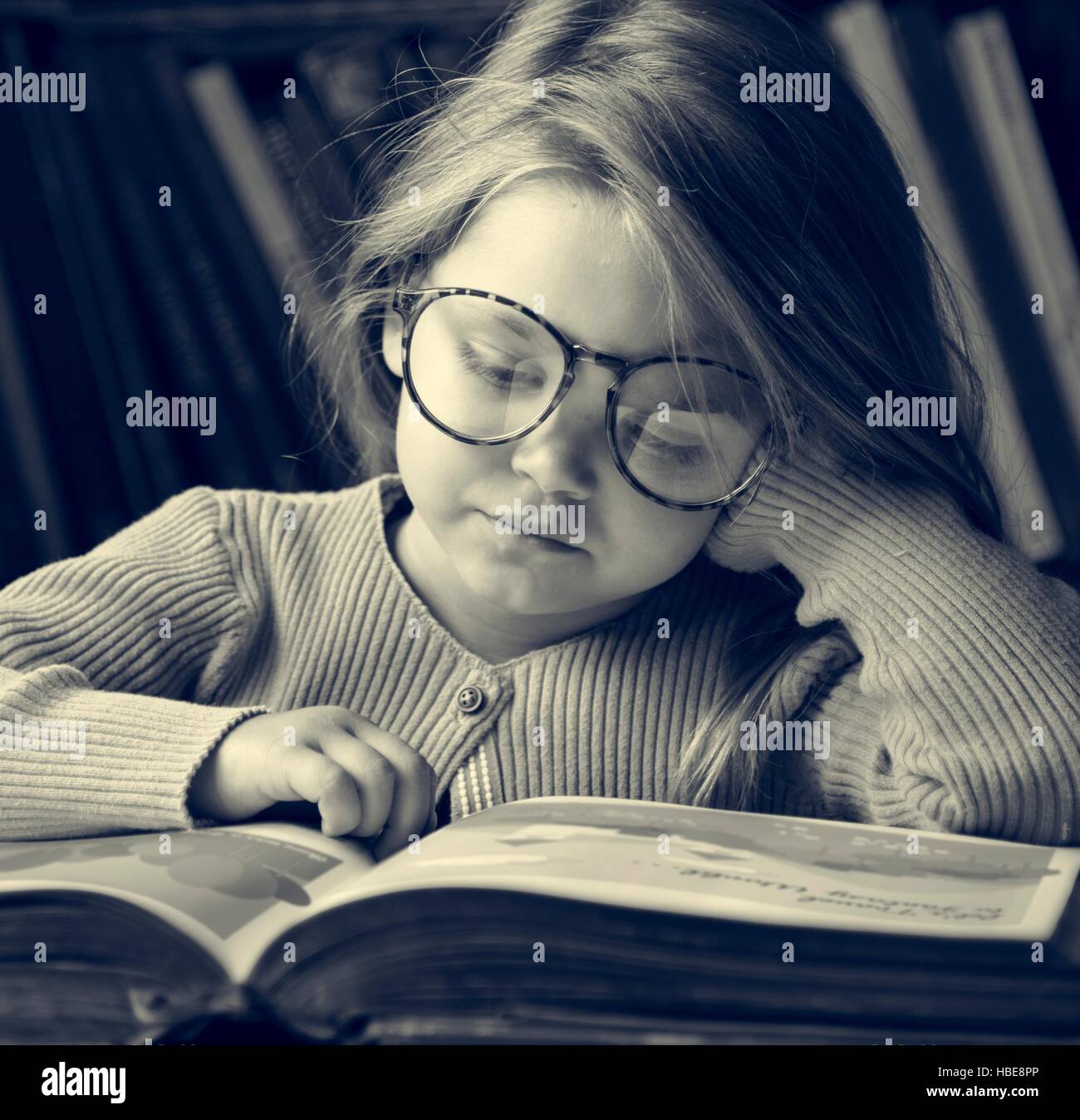 Adorable Cute Girl Reading Storytelling Concept Stock Photo - Alamy