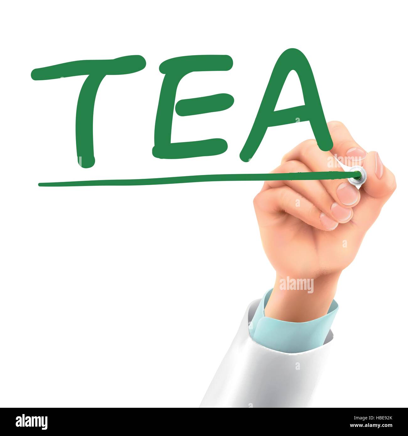doctor writing tea word in the air Stock Vector Image & Art - Alamy