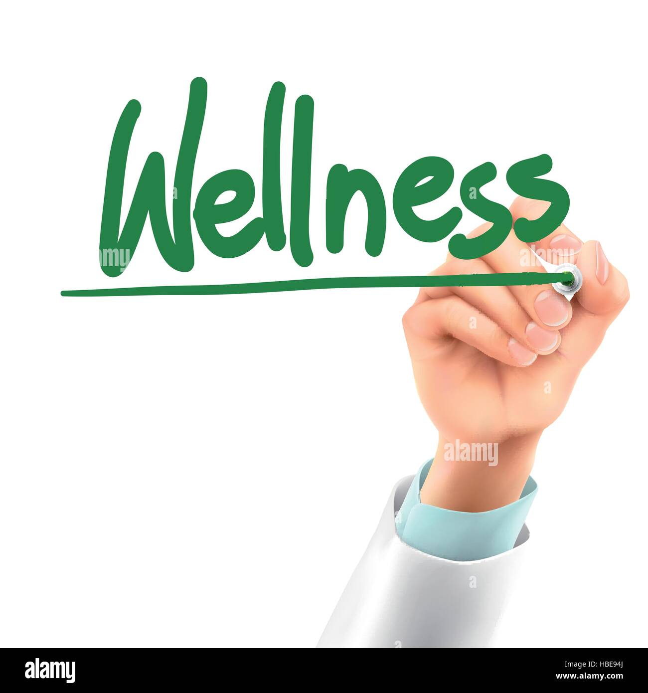doctor writing wellness word in the air Stock Vector Image & Art - Alamy