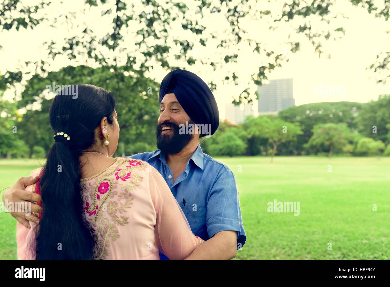Indian Couple Love Care Concept Stock Photo - Alamy