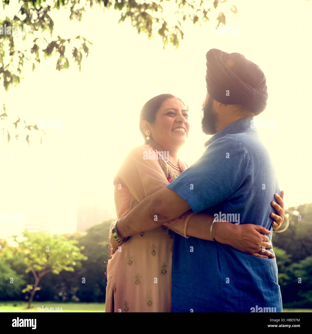 Indian Couple Love Care Concept Stock Photo - Alamy