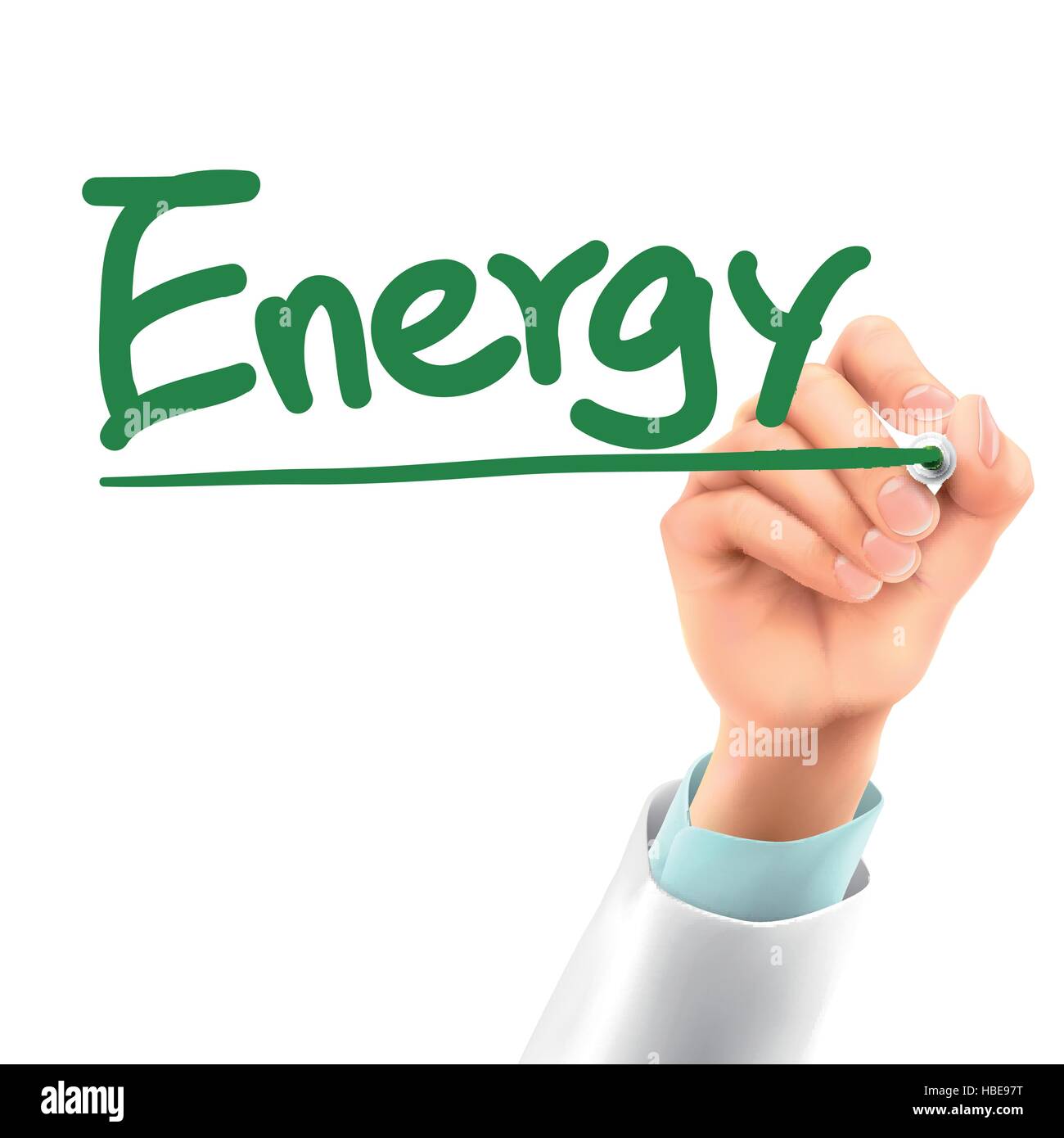 doctor writing energy word in the air Stock Vector Image & Art - Alamy
