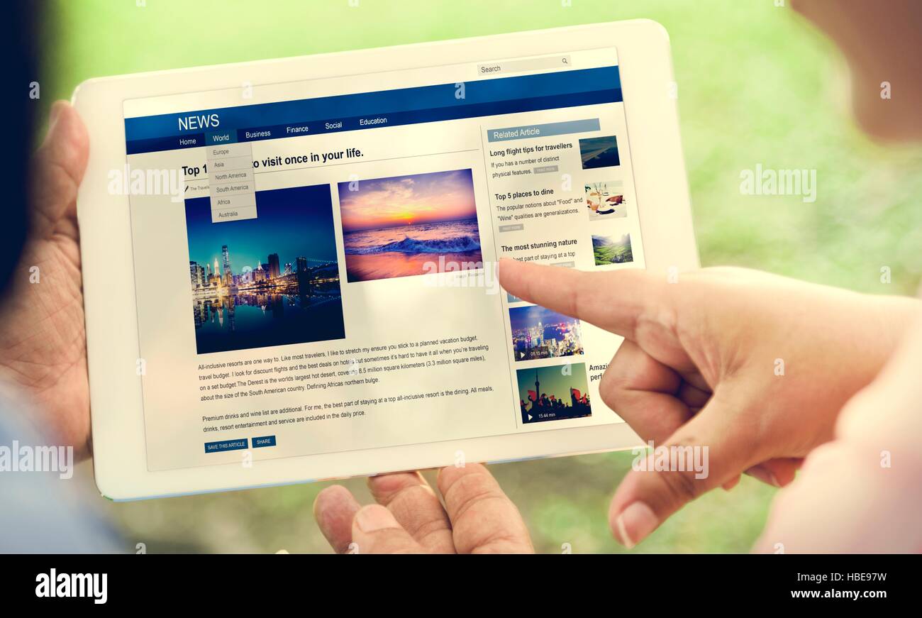 Couple Browsing Digital Device Concept Stock Photo - Alamy