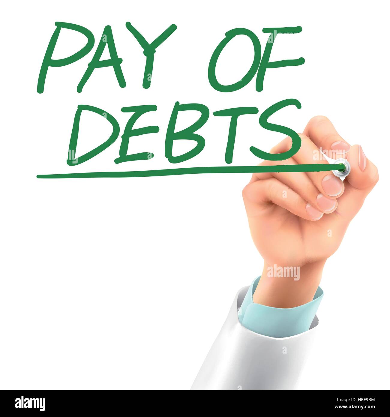 Managing debts Stock Vector Images - Alamy